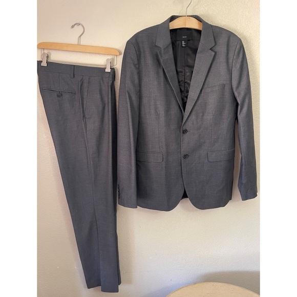 H&M | Suits & Blazers | Hm Mens Grey Regular Fit Suit Jacket Blazer 42r ...